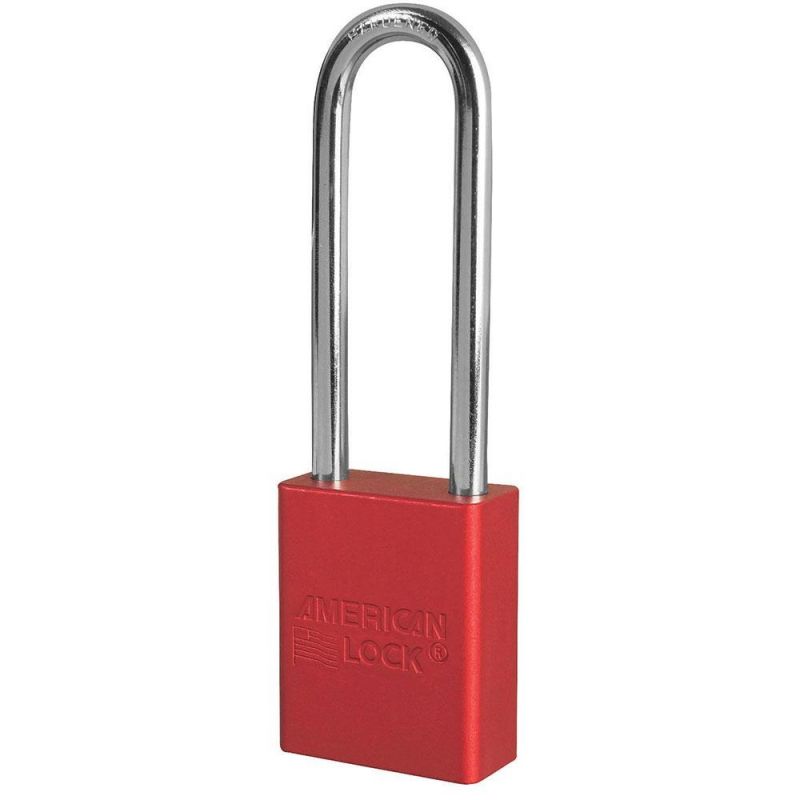 AMERICAN LOCK A1107 RED ANODIZED ALUMINUM PADLOCK WITH 3" SHACKLE